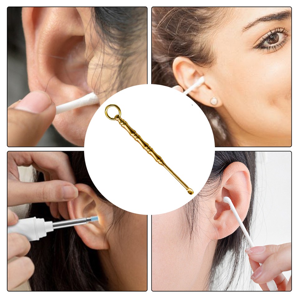 3PCS Brass Ear Pickers Ear Cleaner Brass Ear Wax Removal Spoon Easy ...