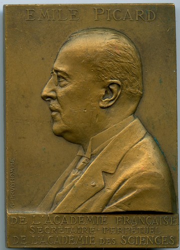 Emile Picard Mathématicien Plaquette par Prud'homme 1927 | eBay