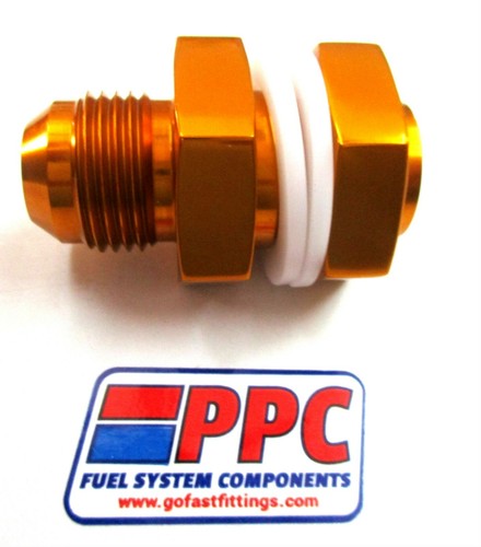 08 AN BOLT IN FUEL CELL BUNG TURBO RETURN LINE Show Polished Gold ...