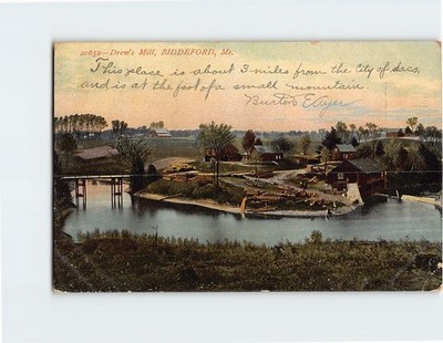 Postcard Drew's Mill Biddeford Maine USA | eBay