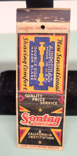 VINTAGE SONTAG DRUG STORES CALIFORNIA ADVERTISING MATCHBOOK COVER | eBay