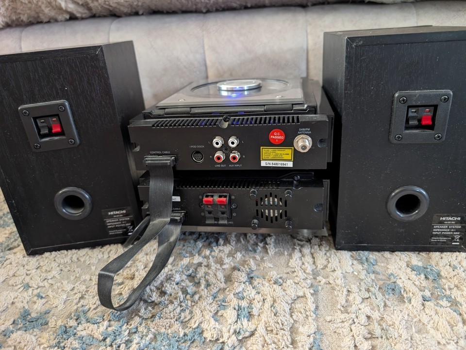 Hitachi AX-M136i CD USB MP3 DAB FM Radio Micro Hi-Fi Music Speaker ...