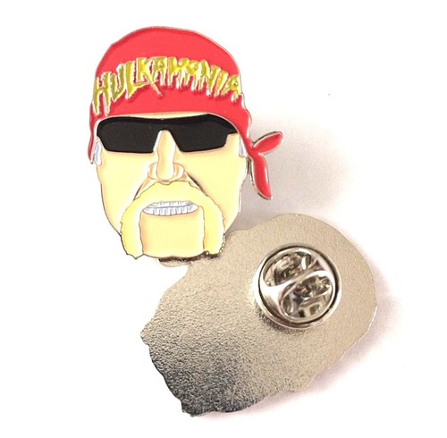 WWE, WWF WCW, Hulk Hogan Head Face Hasbro Enamel Pin Badge Free Postage ...