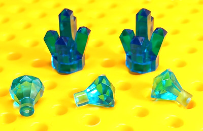 LEGO Jewels Blue Gems Minerals Exposed GEODE Crystal Pirate Treasure ...