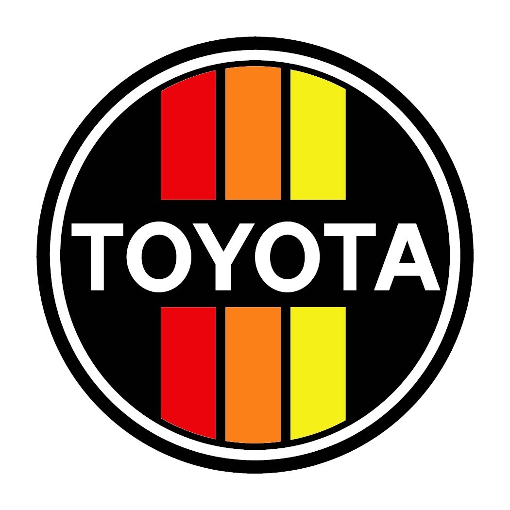 Toyota Retro Tri-Color Sticker Vintage Decal 3" waterproof outdoor ...