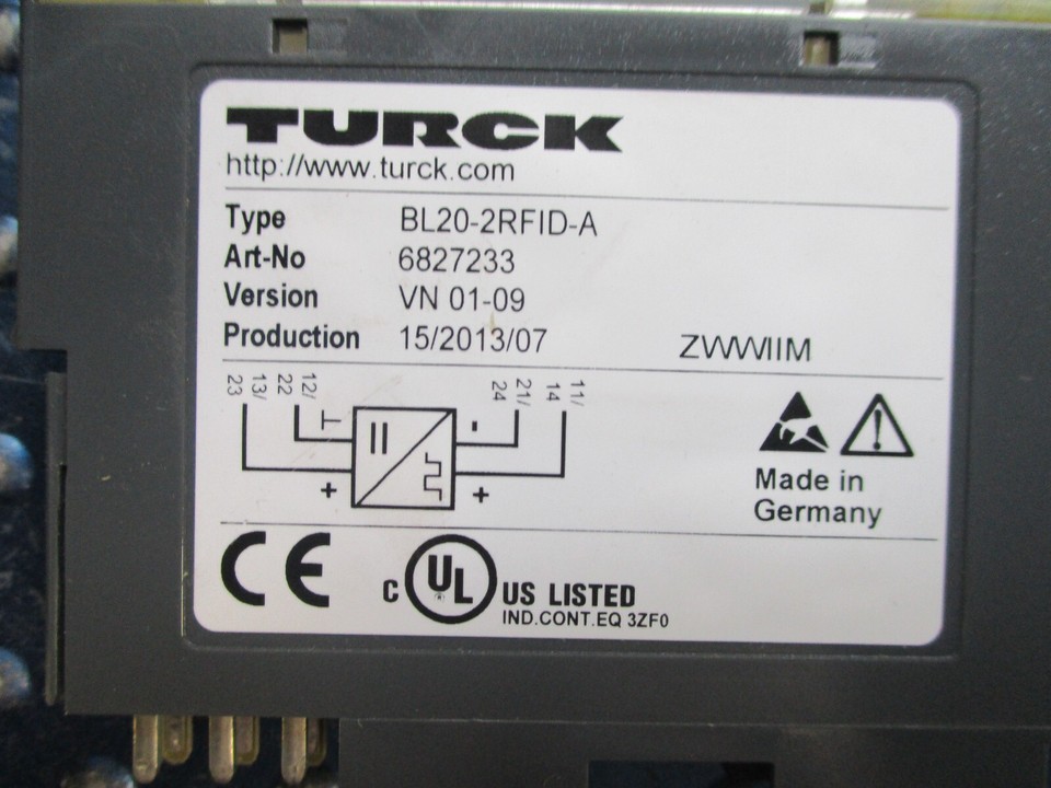 TURCK INTERFACE MODULE 6827233 BL20-2RFID-A | eBay