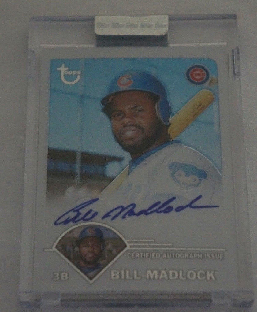 2003 Topps Retired BILL MADLOCK On Card Auto Chicago Cubs Encapsulated ...