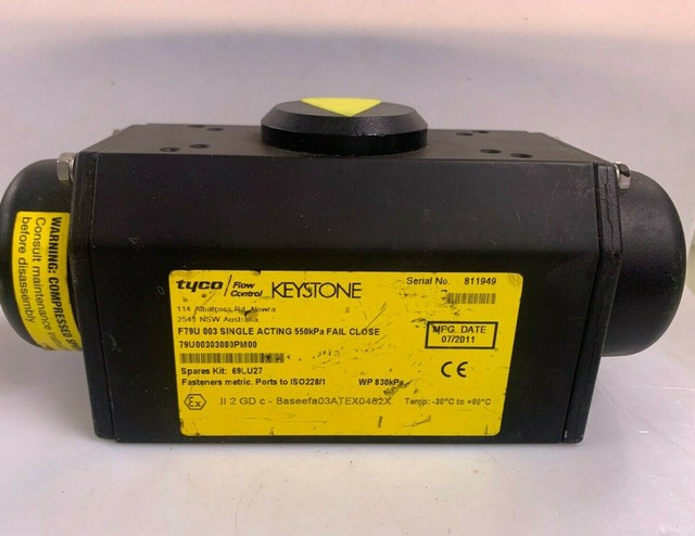 F79u 003 Single Acting 80lb Fail Close Pneumatic Actuator Tyco Keystone ...
