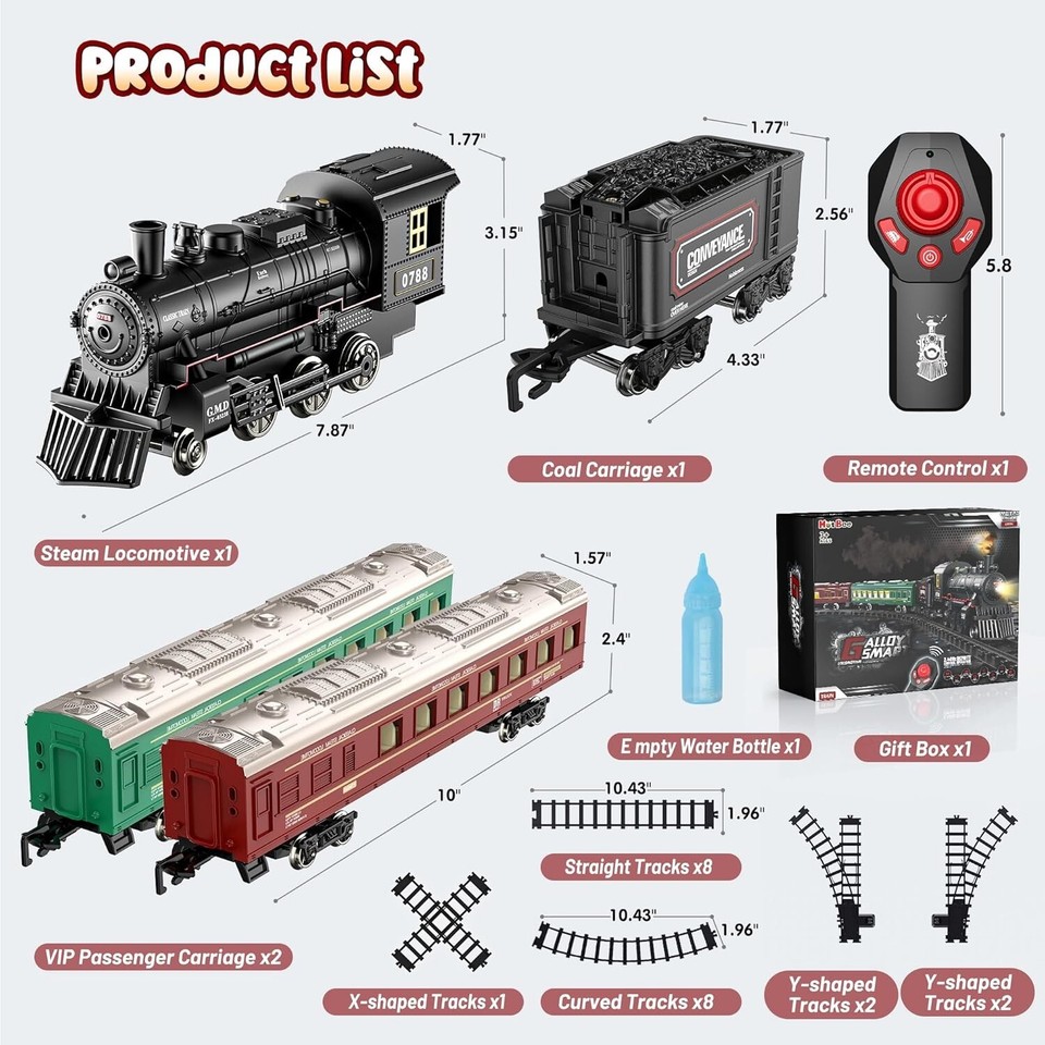 Luxurious Remote Control Train Set with Smoke & Lights - Perfect ...