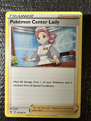 Pokemon Trainer Pokemon Center Lady #176/202 Sword & Shield TCG Card | eBay