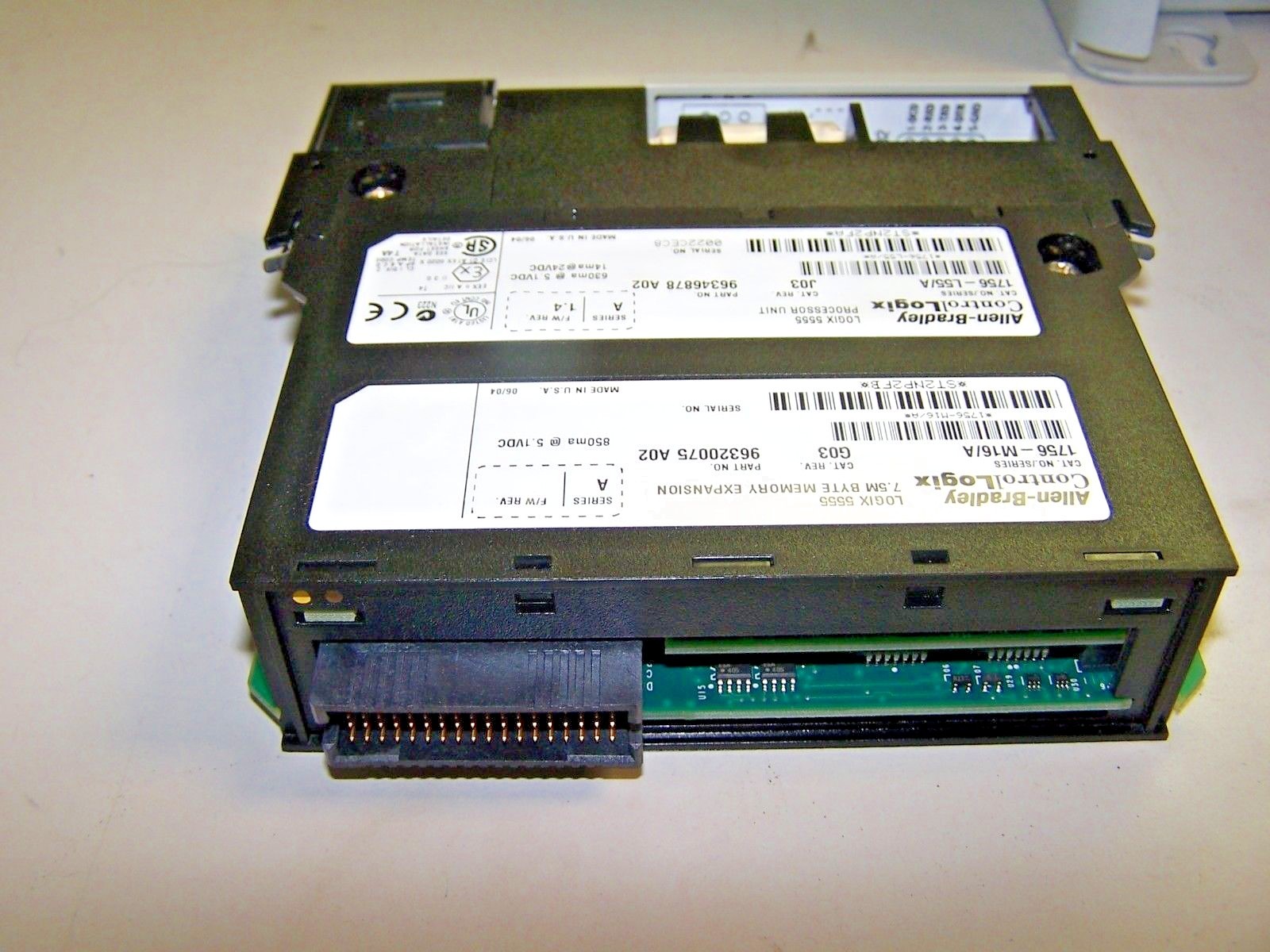 ALLEN BRADLEY 1756-L55/A CONTROLLOGIX LOGIX 5555 PROCESSOR UNIT J03 ...