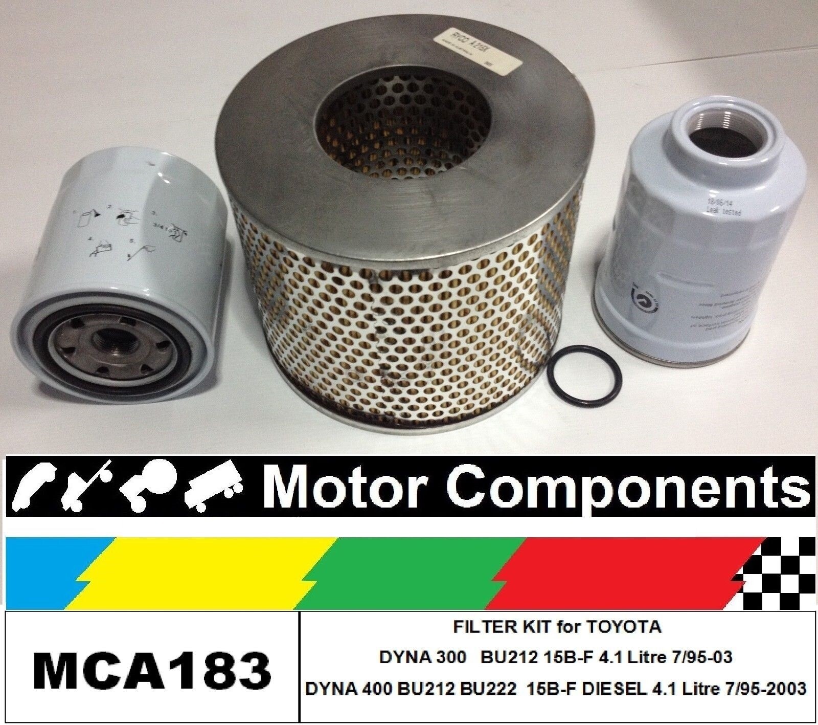 FILTER KIT for TOYOTA DYNA 300 DYNA 400 BU212 BU222 15B-F 4.1 Litre 7/ ...