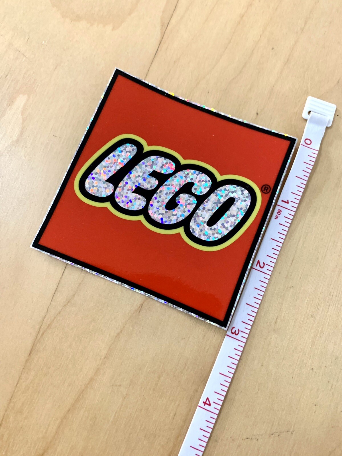 Lego Logo Sticker Glitter Shiny Vinyl Decal Red 3” Inch High Quality ...