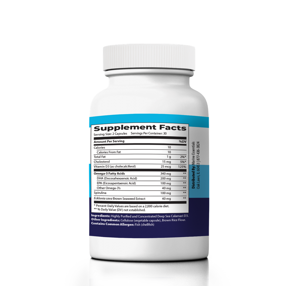 Marine Essentials | Marine-D3 | Anti-Aging | Omega-3 | 2 Bottles (120 ...