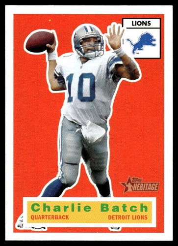 2001 Topps Heritage Charlie Batch Detroit Lions #37 | eBay