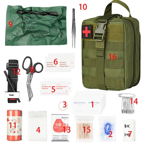 Tactical First Aid Kit Medical EMT Bag Emergency Survival Molle IFAK ...