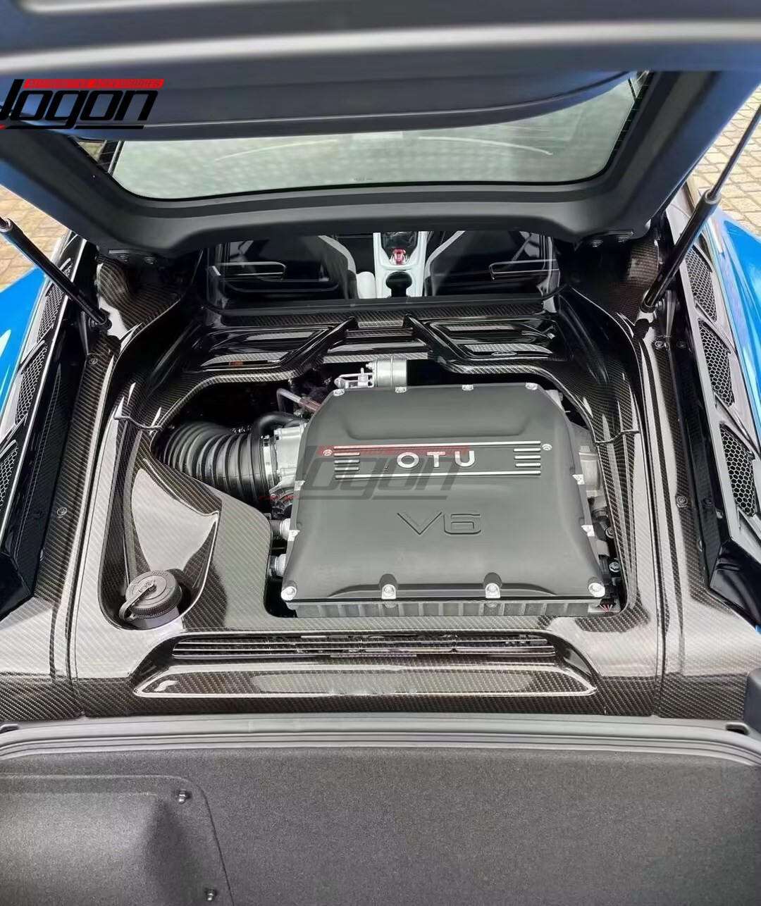 Carbon Powerful Engine Bay Covers MT For Lotus Emira Sports Coupe V6 3. ...