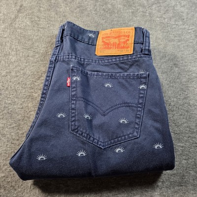 Levis 511 Jeans Demin Pants Men 32x30 Blue All Over Print Pattern Slim ...