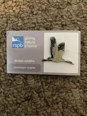 rspb pin badge Common Crane | eBay