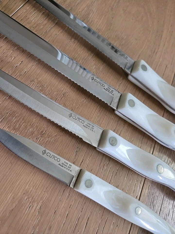 Cutco Knife Lot of 4 Knives Chef Pairing White Pearl Handle | eBay