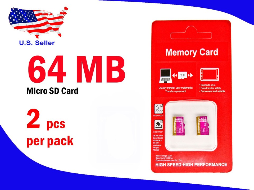 " 128MB 256MB 512MB Micro SD TF Memory Card ( 2 pcs pack with an ...