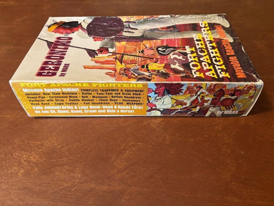 Vintage Geronimo Fort Apache Fighter by Marx Movable Indian Figure w ...