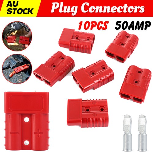 10 x Genuine Anderson Style Plug Connector 50A 6AWG Caravan Trailer ...