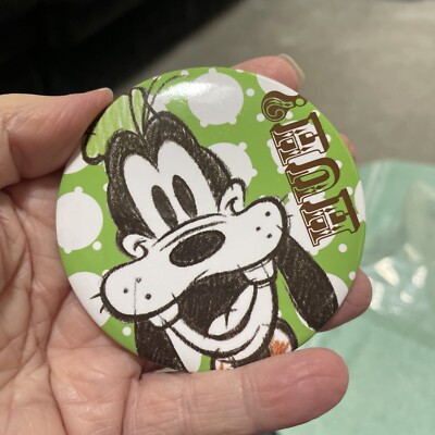 Disney Goofy Huh Cartoon Pin Back Button 3 Inch Round New No Tags | eBay