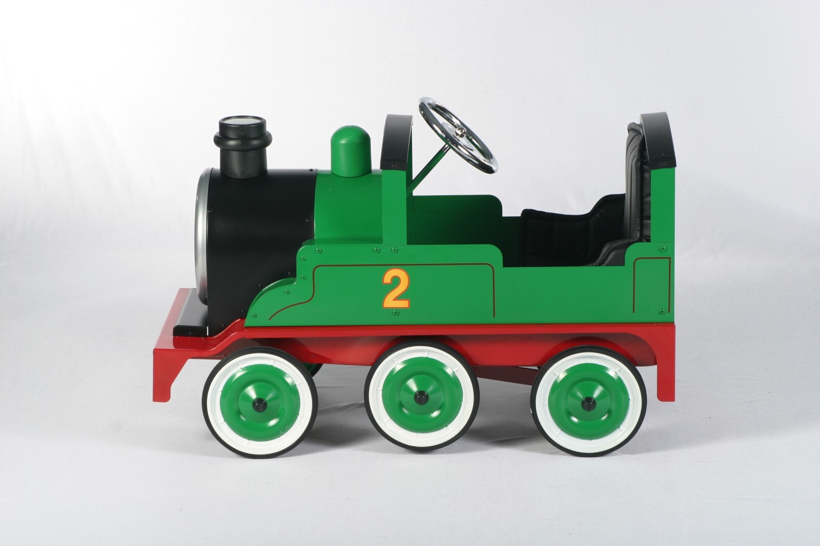 Green Classic Vintage-Style Metal Train Pedal Car -Full Size Perfect ...