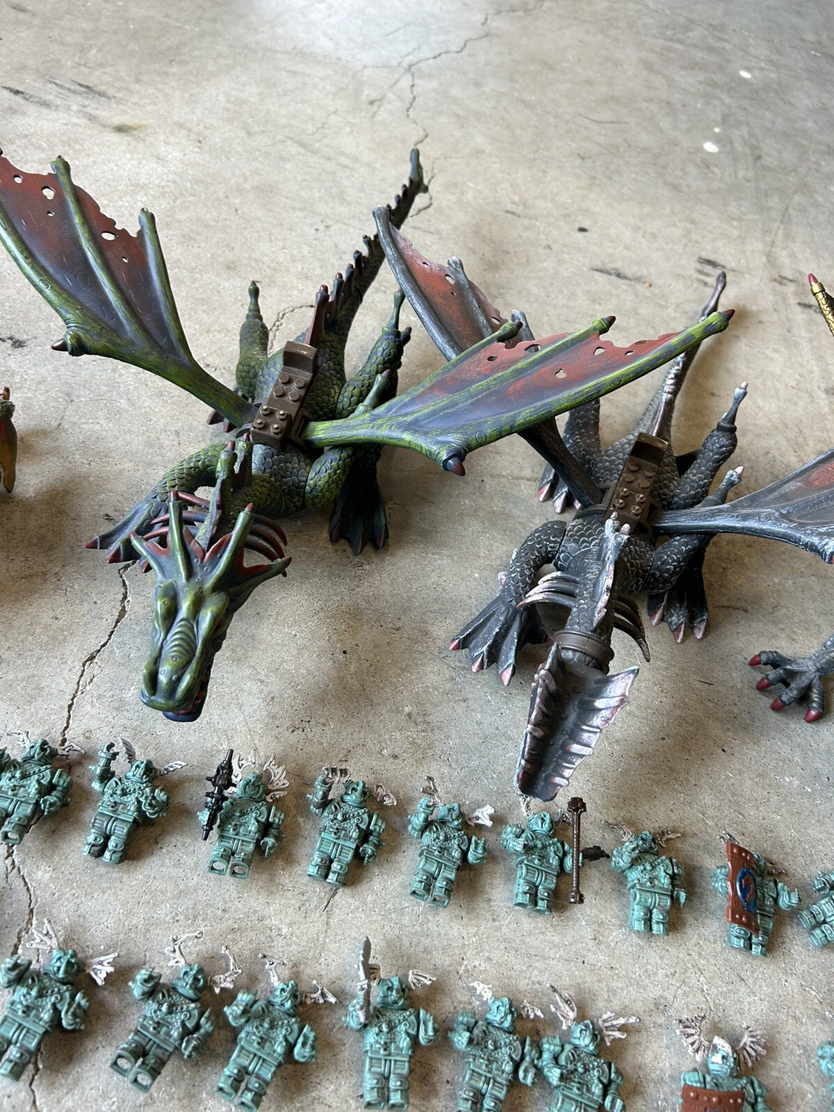 Huge Lot of Mega Bloks Dragons Pirates Krystal Wars Castle Ship Weapons ...
