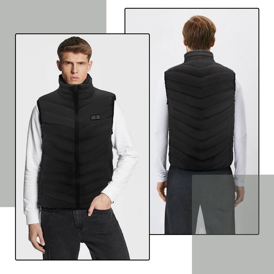 Heated Vest 15 Heating Zones Electric USB Jacket Winter Warm Men Women ...