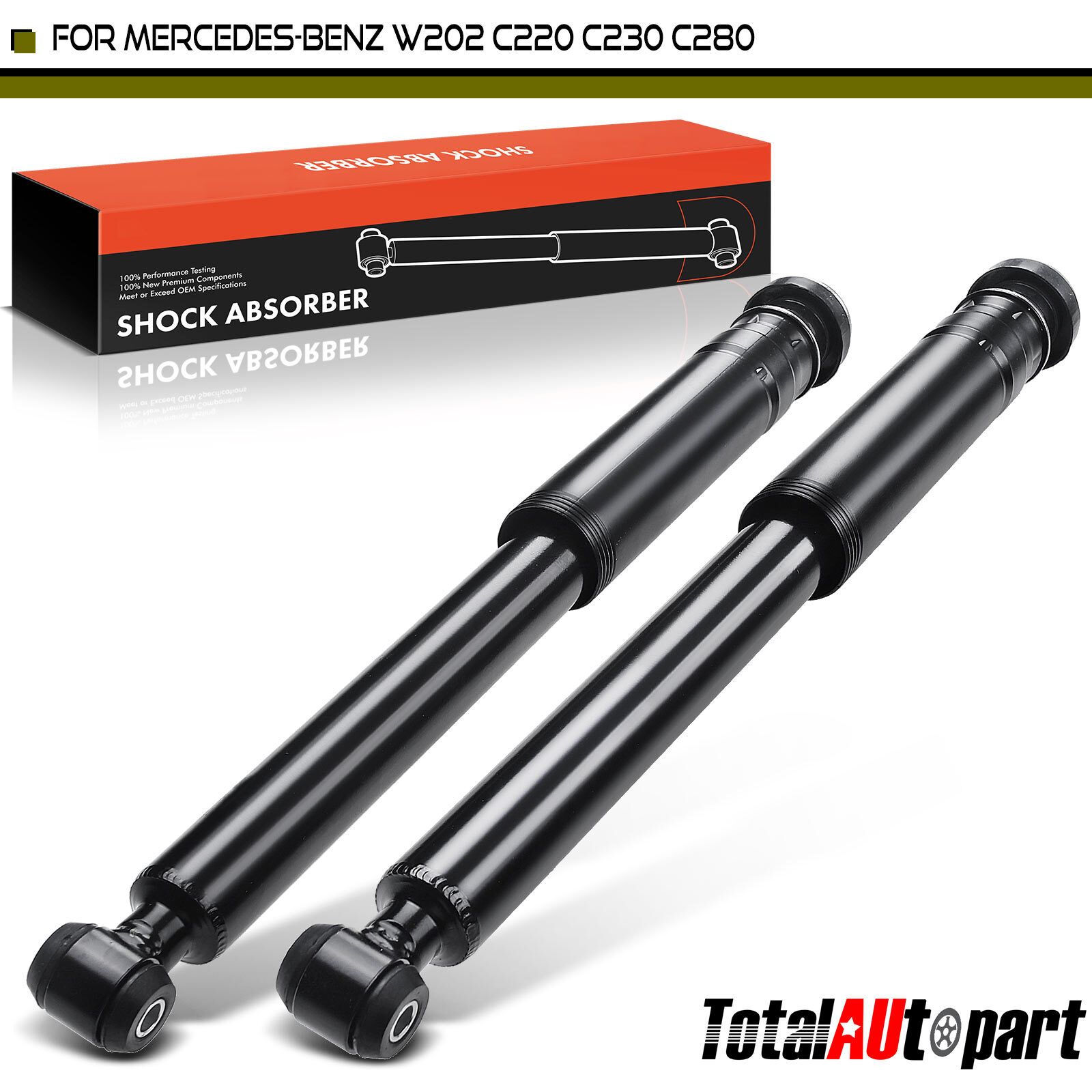 2x Shock Absorber for Mercedes-Benz C220 C230 C280 94-00 W202 Front ...