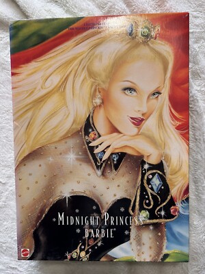 Midnight Princess Barbie Doll Limited Edition Winter Princess 1997 New ...