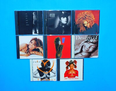 JANET JACKSON--8 CD'S---CONTROL+ DESIGN OF A DECADE+ VELVET ROPE+ ...