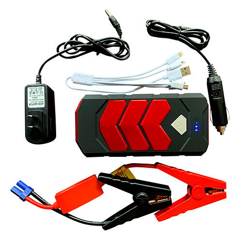 10A 12V Car Jump Starter Portable USB Power Bank Battery Booster Clamp ...
