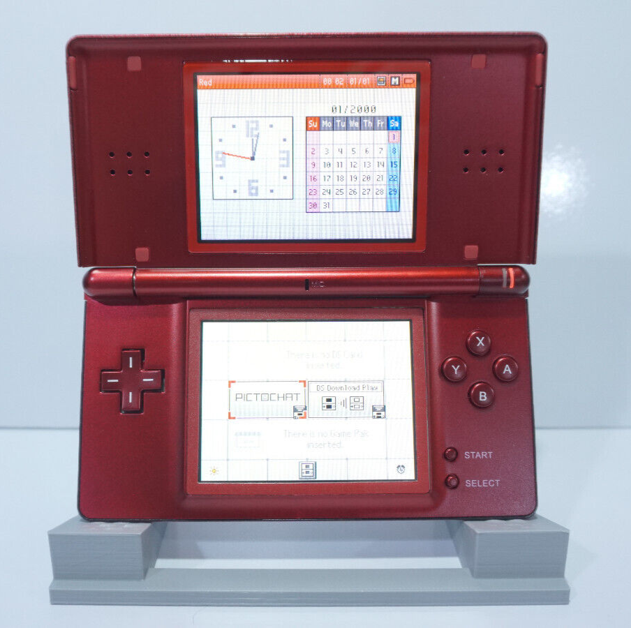 Nintendo DS Lite Full Crimson Red Handheld Gaming System w/ Charger ...