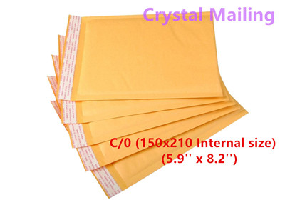 100 C/0 C0 Small Gold Padded, Bubble Lined Envelopes MAIL Cheap 150 x ...