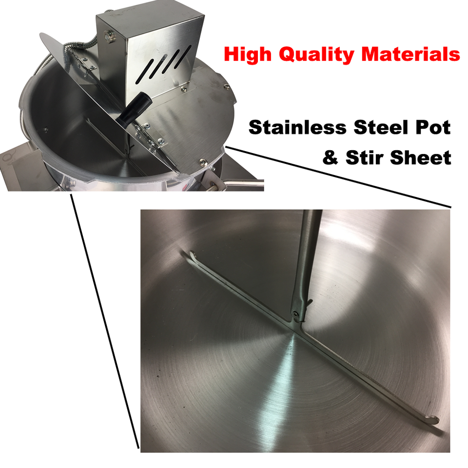 Gas Spherical Popcorn Making Machine Single Pot Battery Powered Stir ...