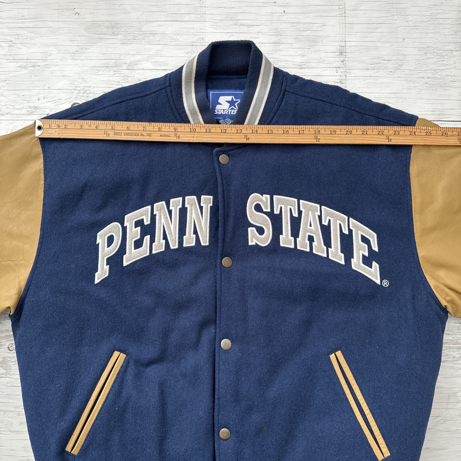 Vintage 90s NCAA Starter Penn State Nittany Lions Letterman Jacket Size ...