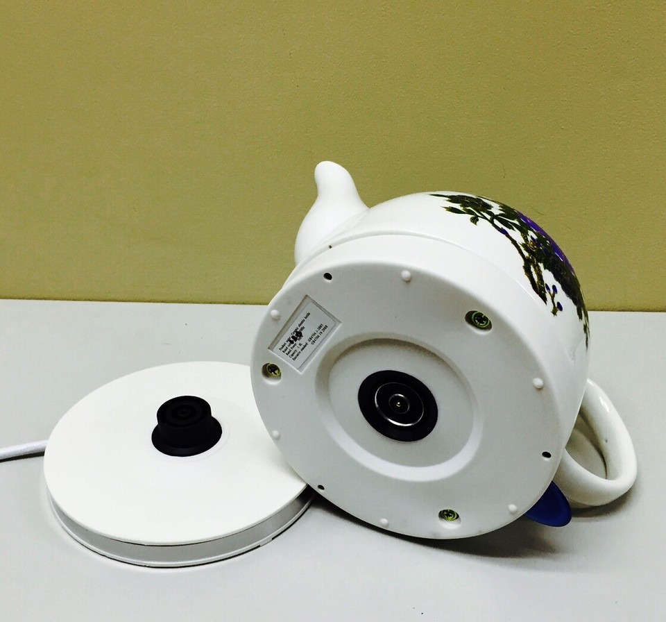 Ceramic Electric Kettle Peony Electric Ceramic Kettle 2-tone Ceramic ...