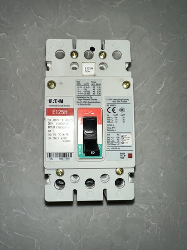 EATON EGH3050FFG SERIES G 3POLE 50A 480V CIRCUIT BREAKER | eBay