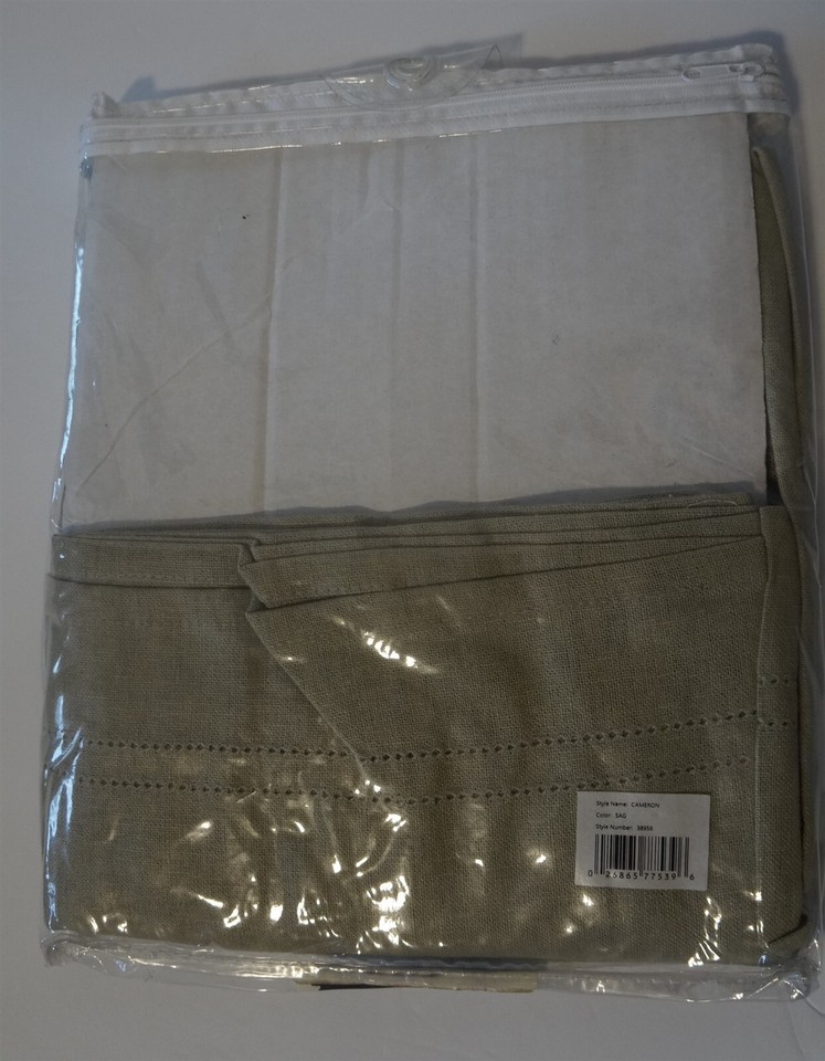 Elrene Cameron Sage Green 60 x 36 Rod Pocket Tier Pair Curtain Panel ...