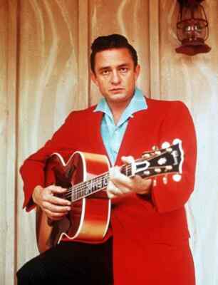 Johnny Cash Country Singer Guitar Red Jacket Photo Print Poster | eBay