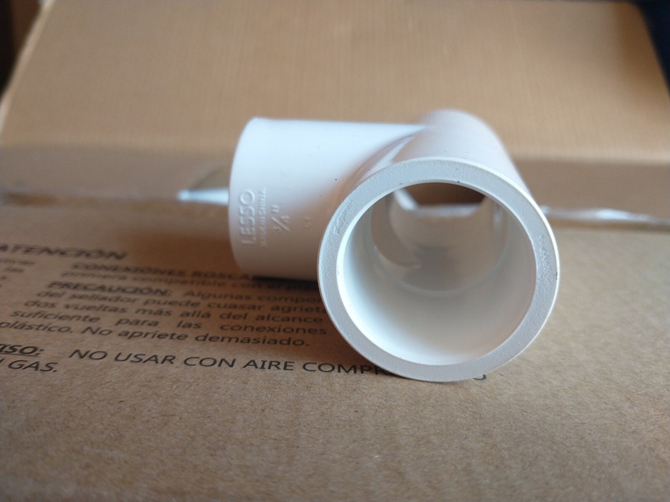 50 Tees (box) Schedule 40 3/4" PVC Tee fitting white LESSO AMERICA | eBay