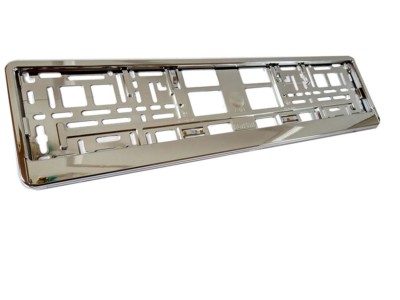 SILVER CHROME European Euro License Number Plate Holder Frame Car UK EU ...