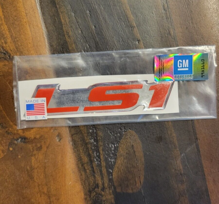 LS1 C5 Corvette Trans AM Camaro LS1 Urethane Emblem Chrome Red GM 4.5 ...
