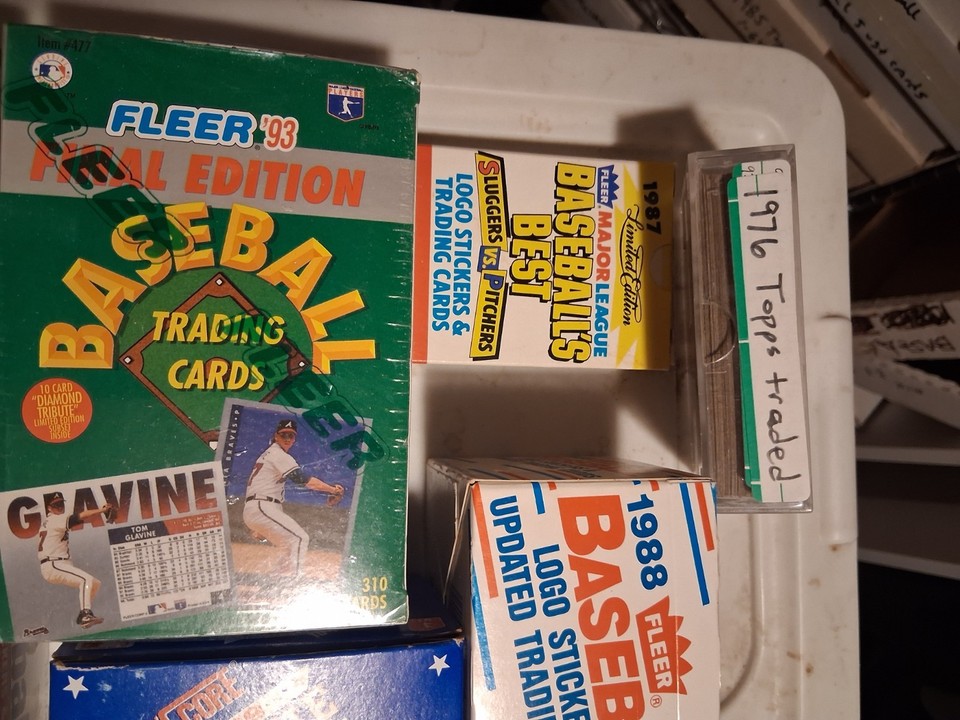 LOT of (7) Baseball Assorted Traded Sets,1976,86,87,87,88,89,93. Topps ...