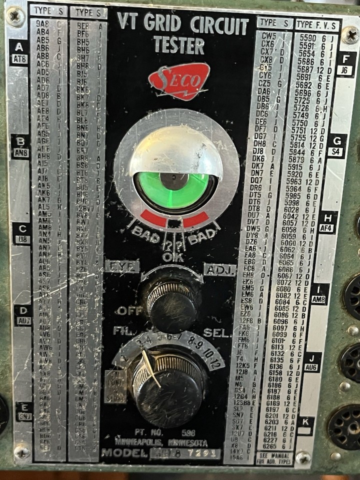 Vintage SECO Model #GCT-8 VT Grid Circuit Tester Good Working Condition ...