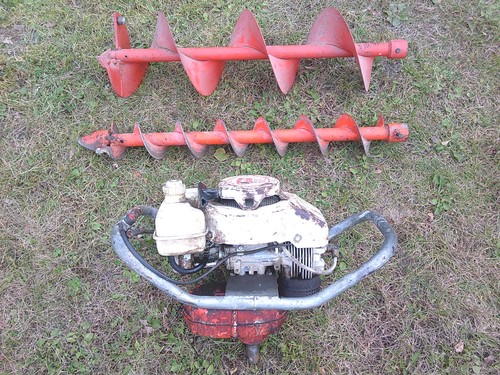 Vtg 977 US Hoffco Fence Post Hole Digger Ground Boring Drill & Ice ...