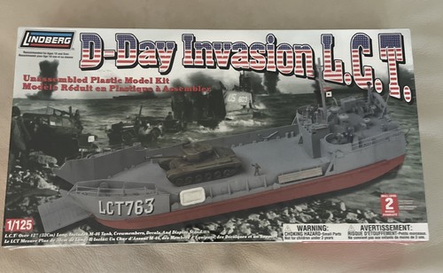 NEW Lindberg 1/125 D-Day Invasion LCT Unassembled Plastic Model Kit ...